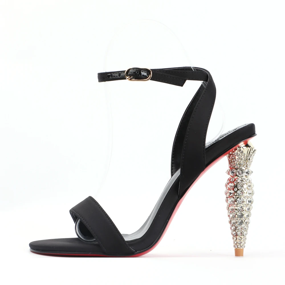 Red-Bottom-Rhinestone-Black-Heels-Sandals-for-Women-Luxury-Shoes-2024 ...