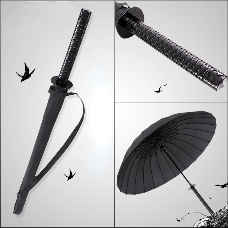 Creative-Japanese-Samurai-Umbrella-Removable-Handle-Automatic-Long ...