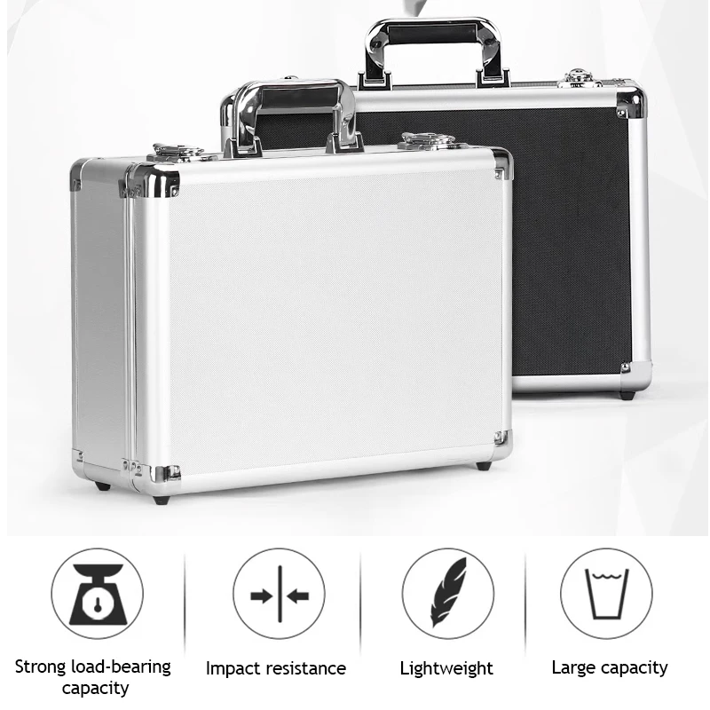 46x34x16cm-Portable-Carrying-Case-Aluminum-Tool-Box-Shockproof ...