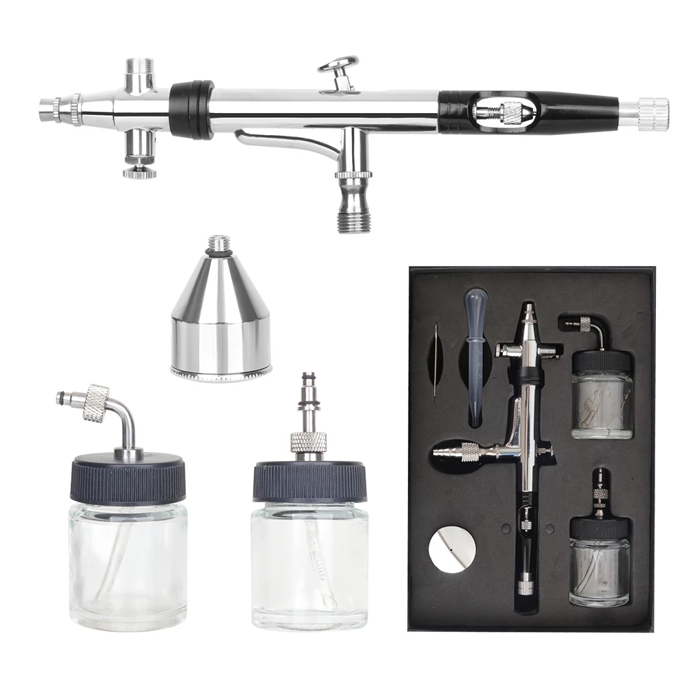 Dual-Action-Airbrush-Pen-Rotatable-Air-Brush-Head-Gravity-And-Both-Side ...
