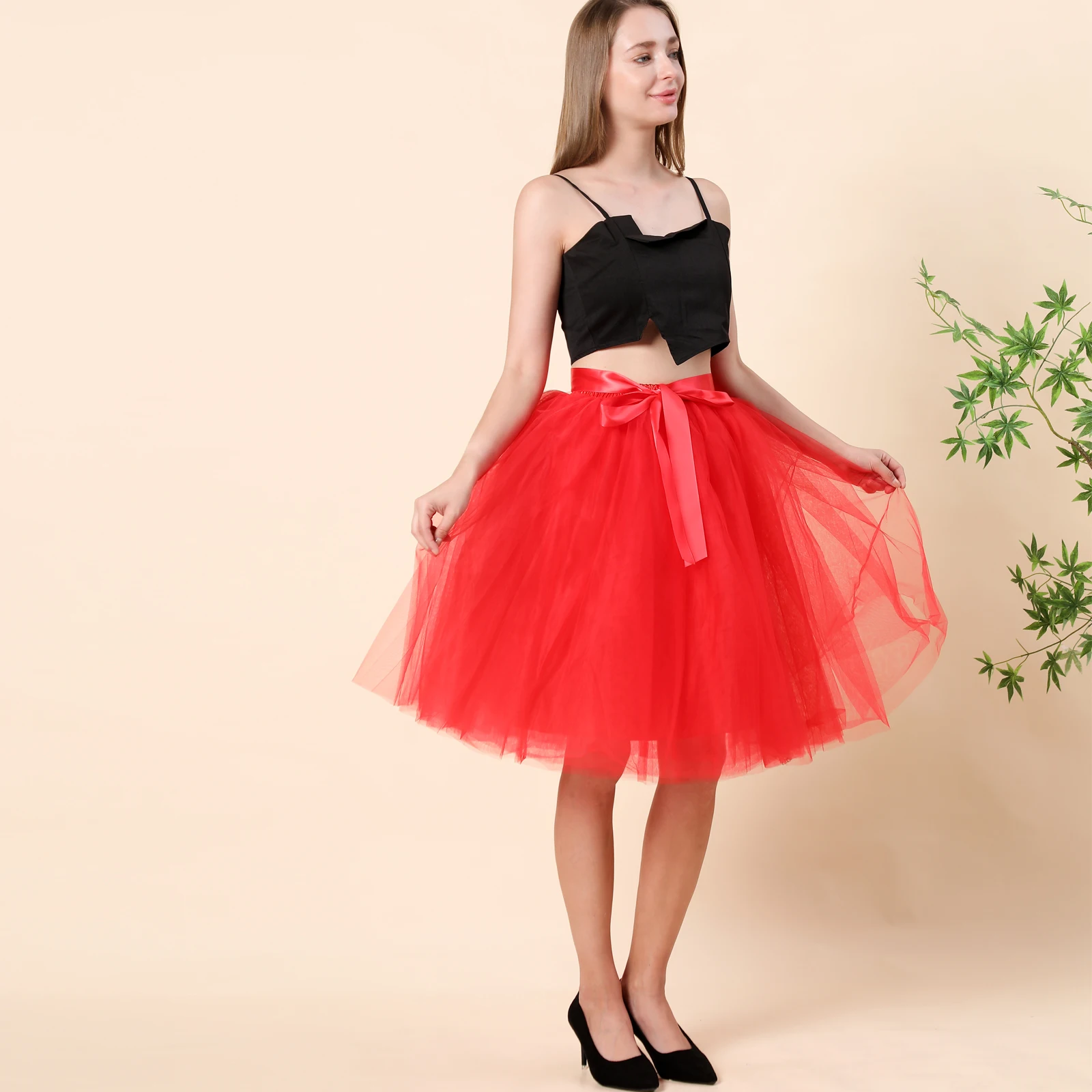 Jupe en tulle plissée pour femme,5 couches,jupes tutu de danse ...