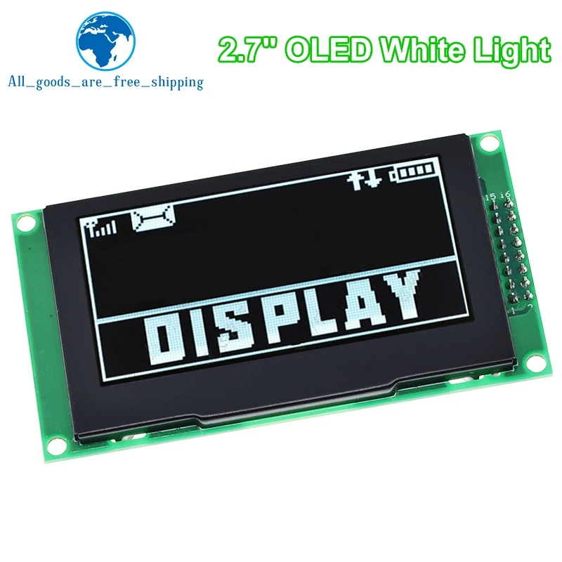 TZT 2.7 Inch OLED Display Module White Resolution 128*64P SSD1322 16Pin ...