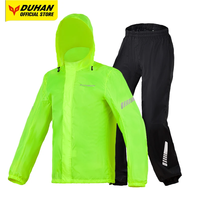 Reflective Motorcycle Raincoat Motor Riding Raincoat Split Set ...