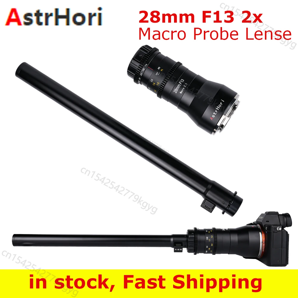 AstrHori 28mm F13 2x Waterproof Macro Probe Lens Full Frame Lens Ring ...