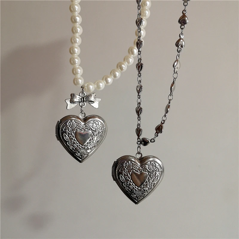 Kpop-Goth-Harajuku-collana-di-perle-con-ciondolo-a-forma-di-cuore-con ...