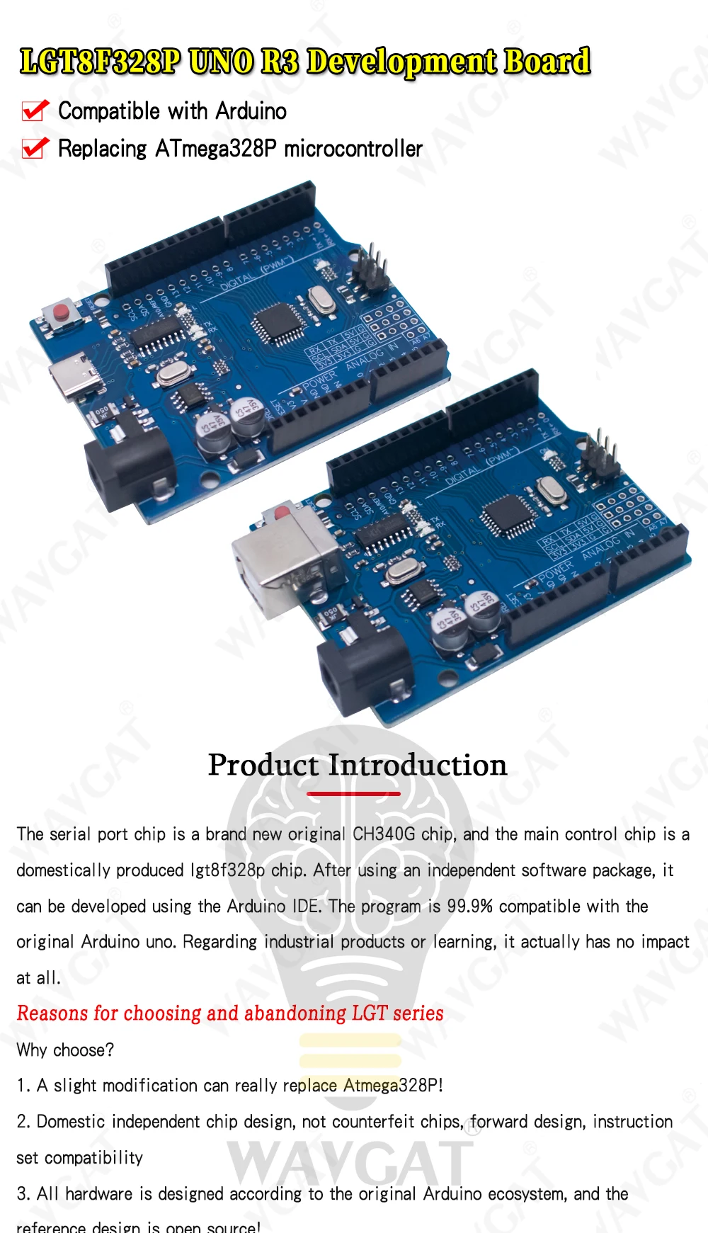 WAVGAT UNO R3 CH340G Разработка платы | AliExpress