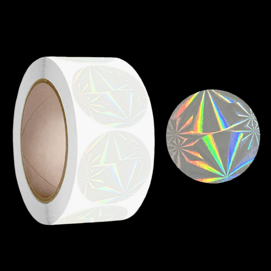 500/1000pcs Transparent Laser Snowflake Film Self-adhesive Seals ...