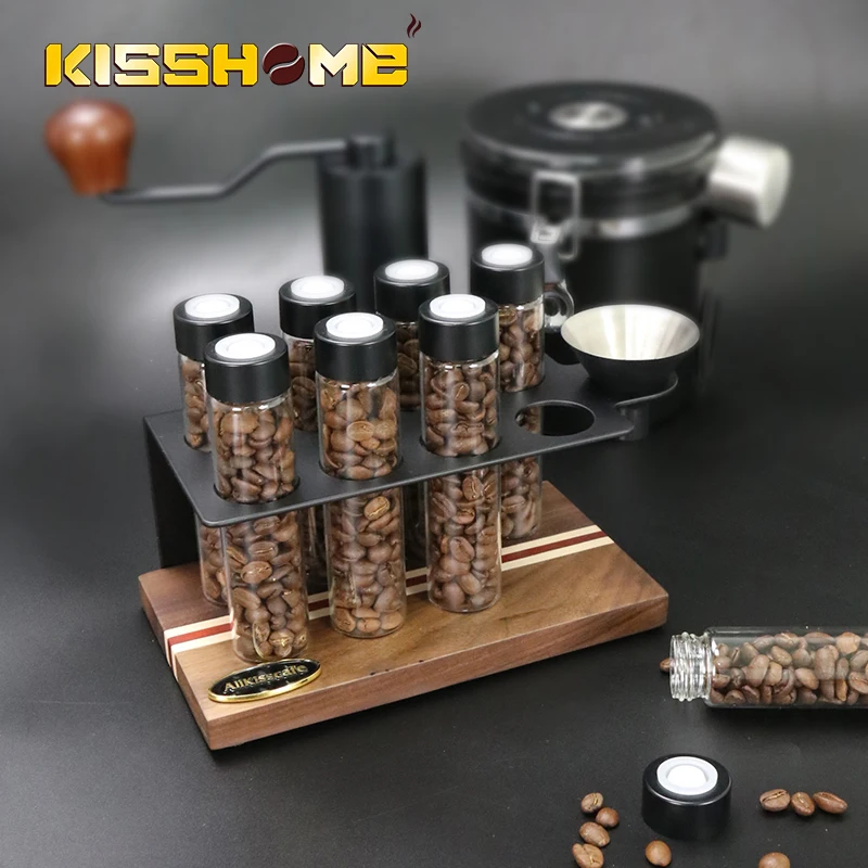 Coffee-Beans-Storage-Container-Display-Rack-Single-Dose-Glass-Tube-With ...