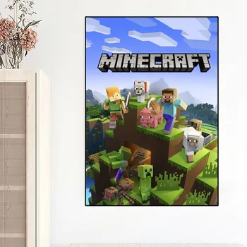 Game M-Minecraft Poster Painting Wall Pictures For Living Room Decor ...