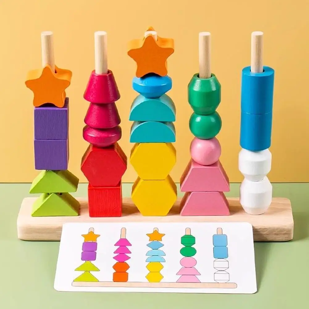 Wooden-Toys-Color-Shape-Matching-Puzzle-Game-Colorful-Beaded-Color ...