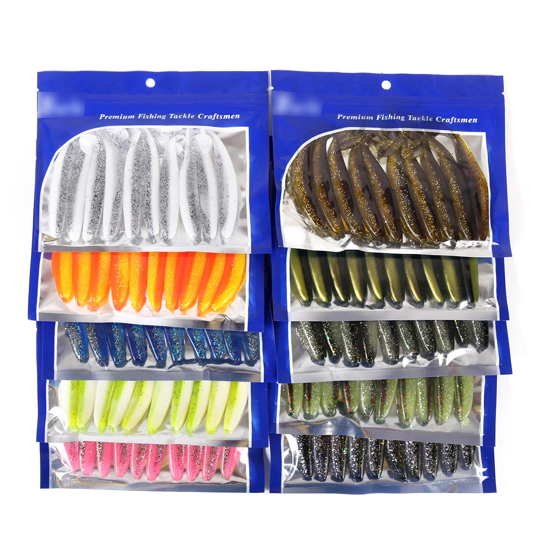 Easy Shiner Soft Lures 55mm 70mm 90mm Baits Fishing Lure Shad Double ...