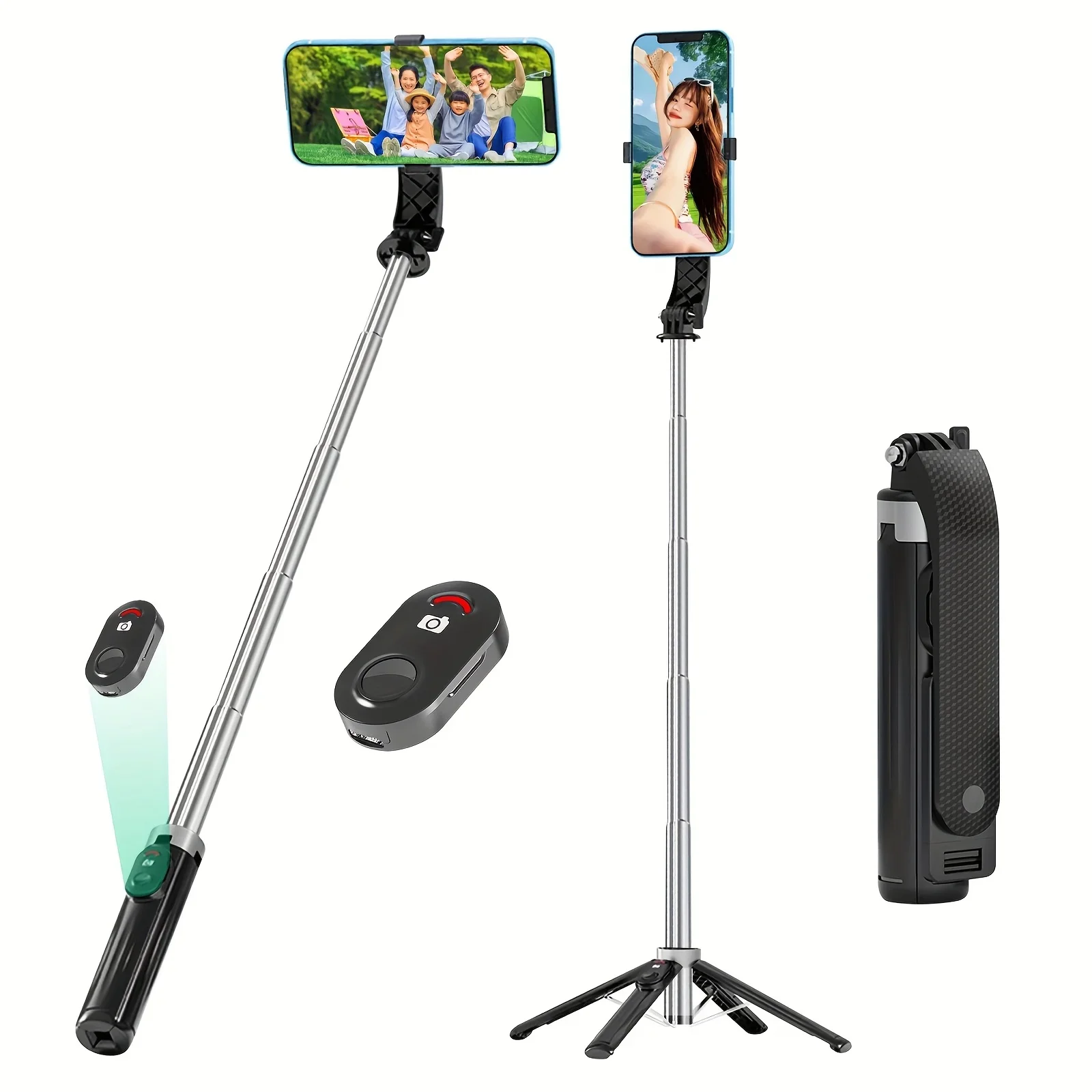 Selfie Stick Mini Tripod Stand Smart Selfie Stick with Wireless Remote ...