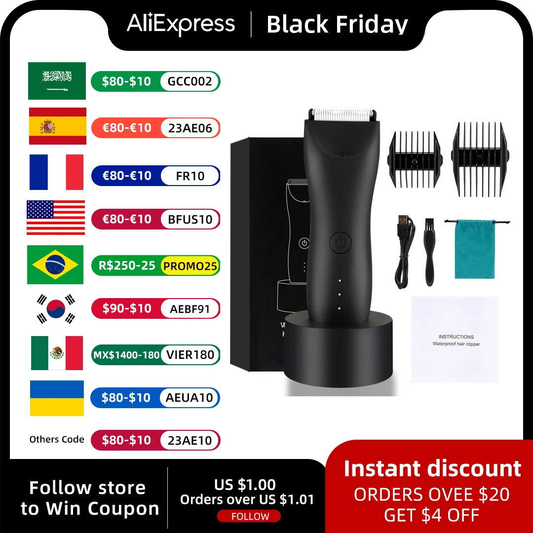 Men-s-Hair-Removal-Intimate-Areas-Pubic-Hair-Electirc-Razor-for-Men-Wet ...