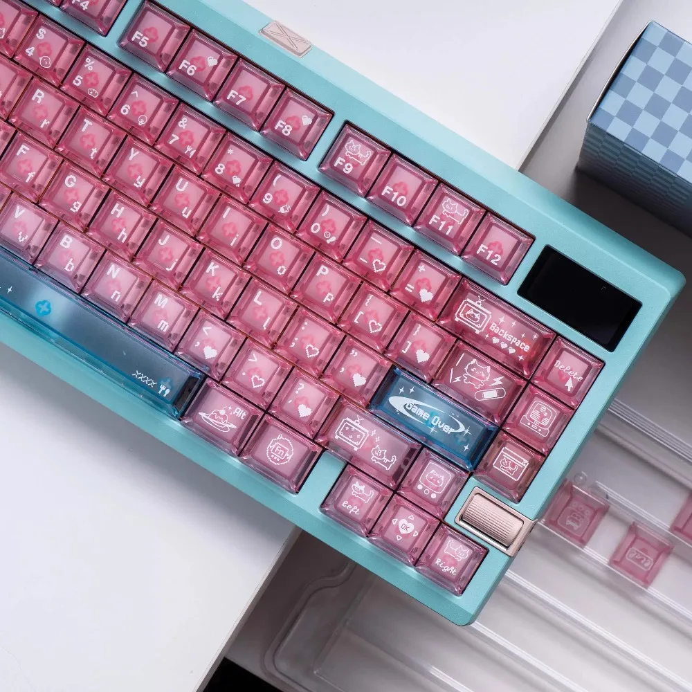 SOULCAT Electronic Kitten Keycap PC Custom Translucent Keyboard Cap ...