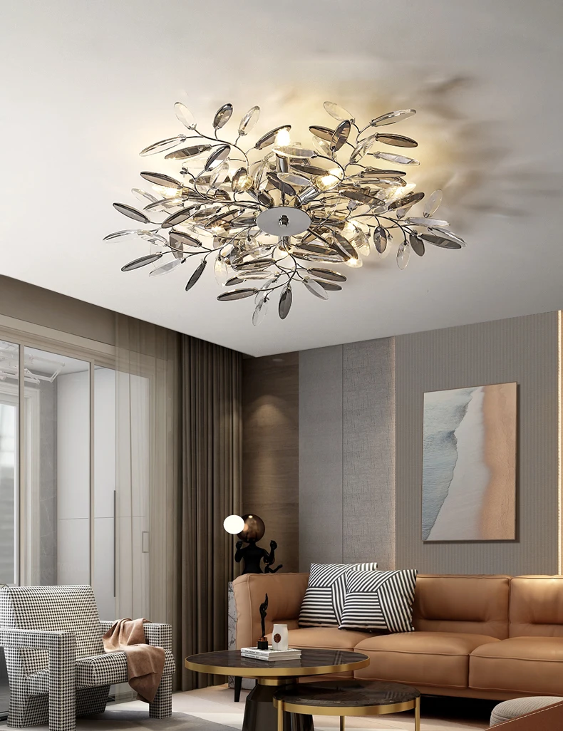 Flower Junction Chrome Olive Flower Crystal Chandelier – NYRALONDON