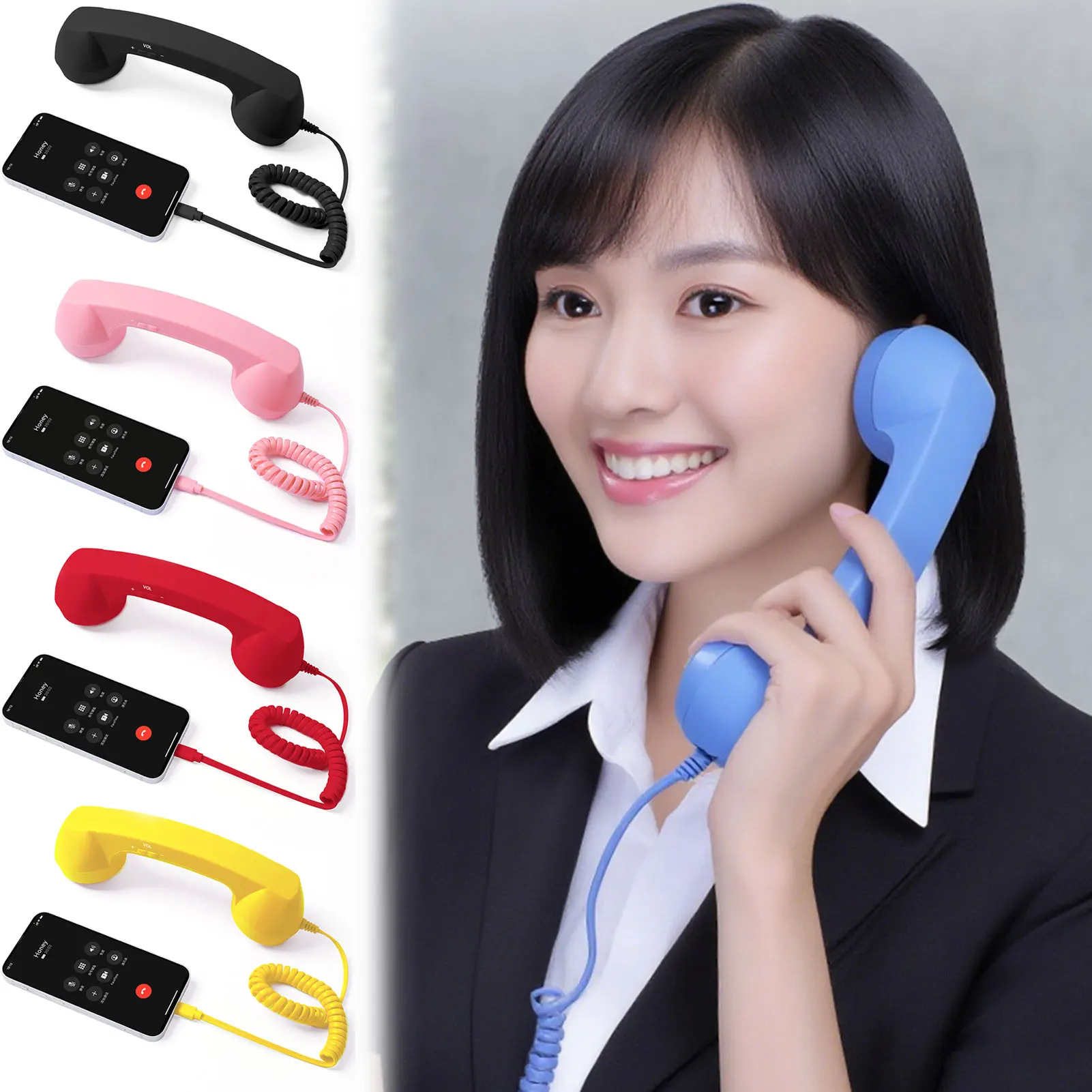 Retro Type C Telephones Handset Cell Phone Receiver Mic Microphone ...
