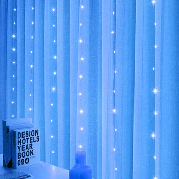 Christmas Usb Led Curtain Light Garland Rainbow Festoon String Light ...