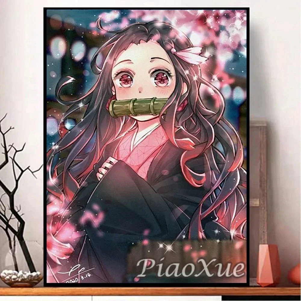 Demon-Slayer-5D-Diamond-Painting-Kit-Kamado-Nezuko-Cross-Stitch-Kit ...