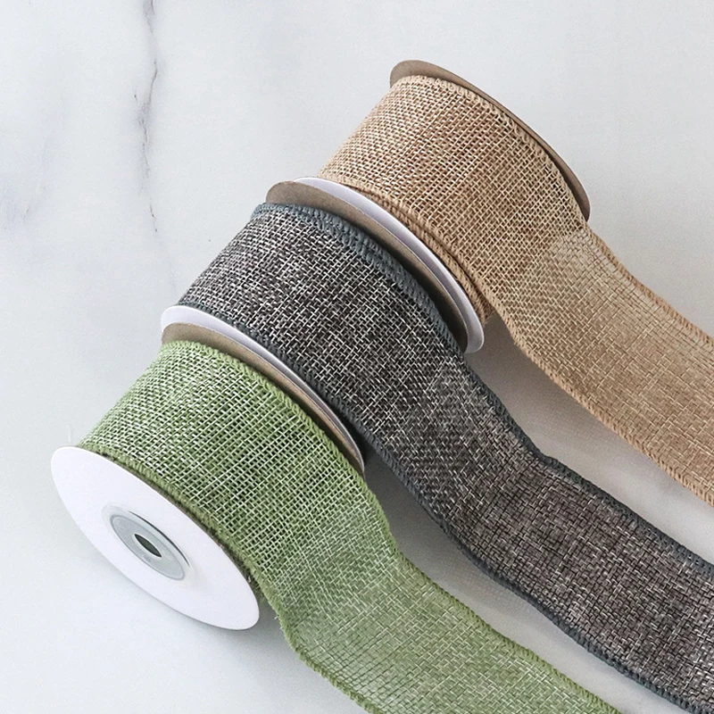 4-5M-Roll-Crafts-Ribbon-Wrapping-Material-DIY-Fabric-Ribbon-Burlap ...