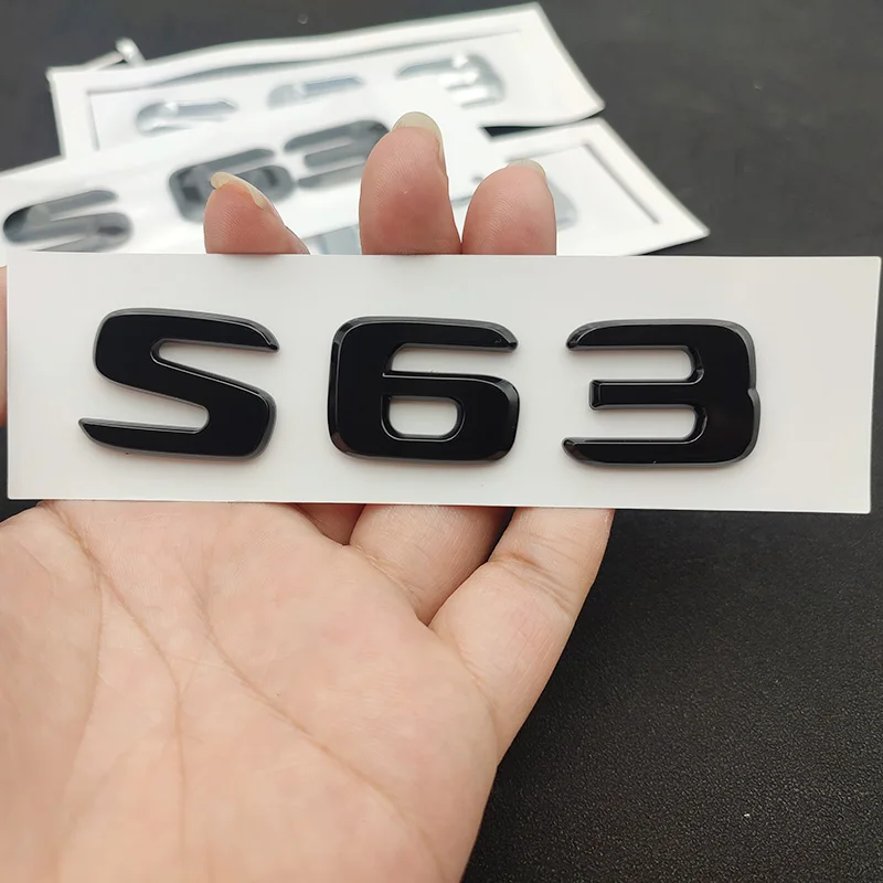 3d ABS S 63 S63 Emblem Aufkleber Badge Decal C217