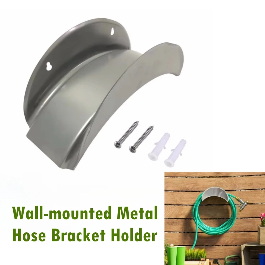 Metal-Wall-mounted-Heavy-Duty-Hose-Bracket-Car-Hose-Holder-Carrier ...