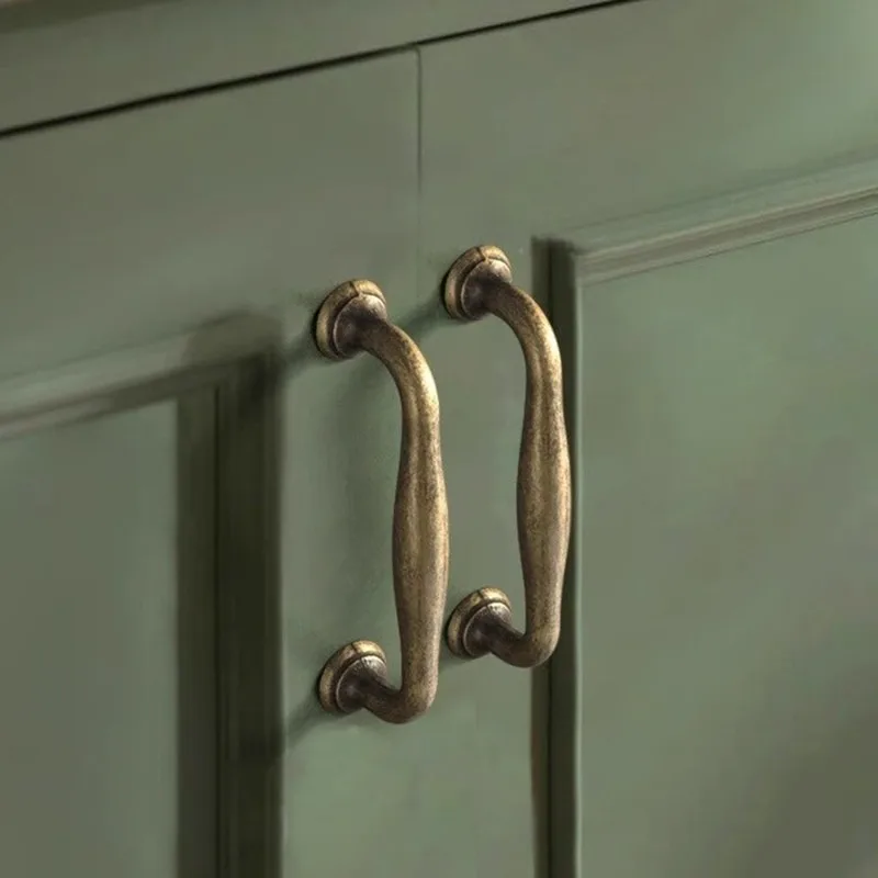 Antique Retro Handle Bronze Single Hole Handles European Style Cabinet ...