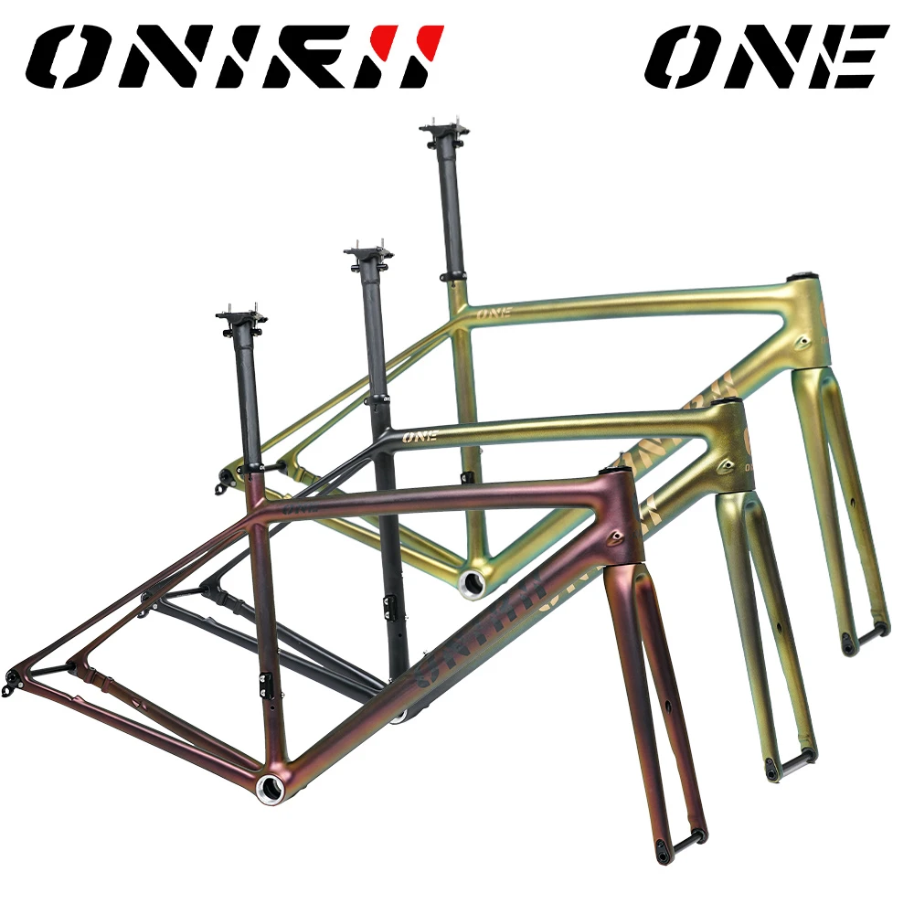 Onirii Customizable Carbon Bike Frame With Fork 47 50 54 56cm 700c Super Light 826g/1.8 Lb For ...