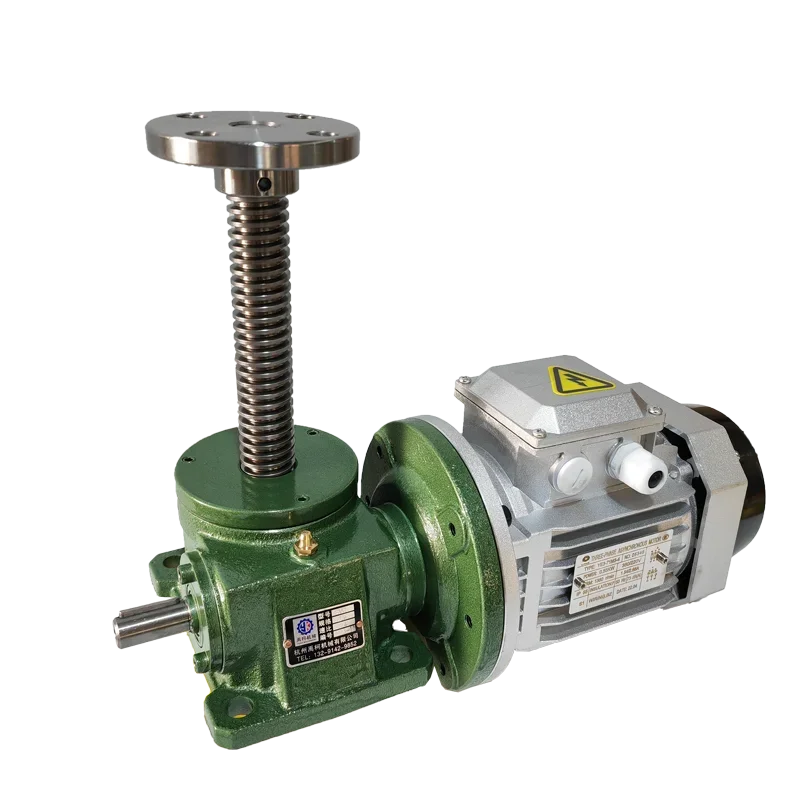 Elevador de tornillo eléctrico SWL, rueda helicoidal y plataforma de ...