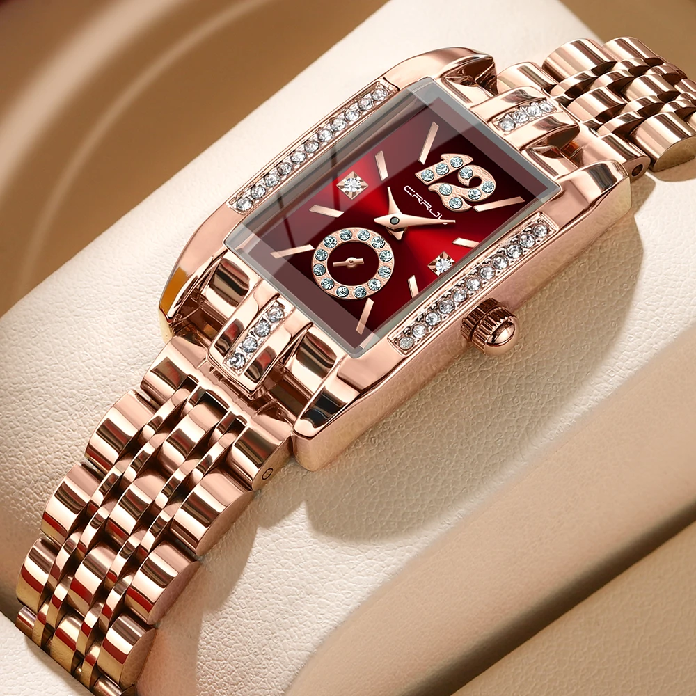 CRRJU-Women-Watches-Luxury-Rhinestone-Fashion-Elegant-Wristwatch-Quartz ...