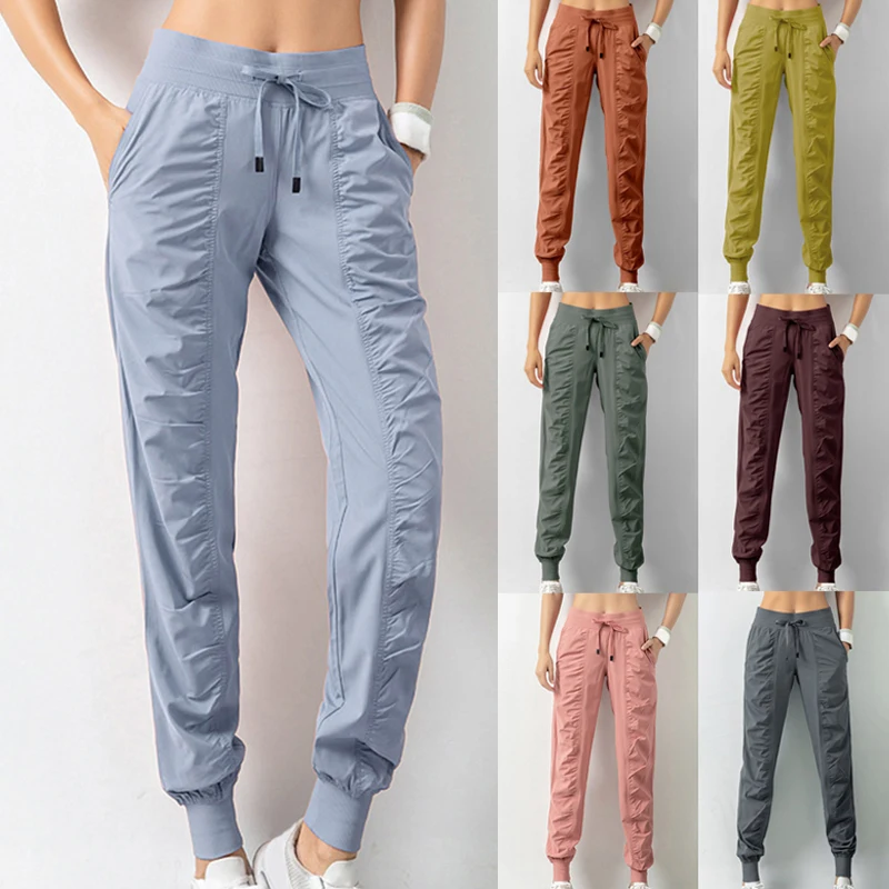 Sport-Joggers-Women-Quick-Dry-Athletic-Gym-Fitness-with-Two-Side ...