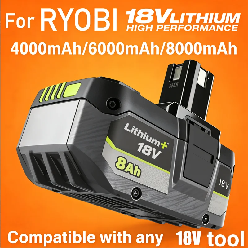 NEW 2026 RYOBI 18V High-Performance Lithium Battery, No Memory Effect ...