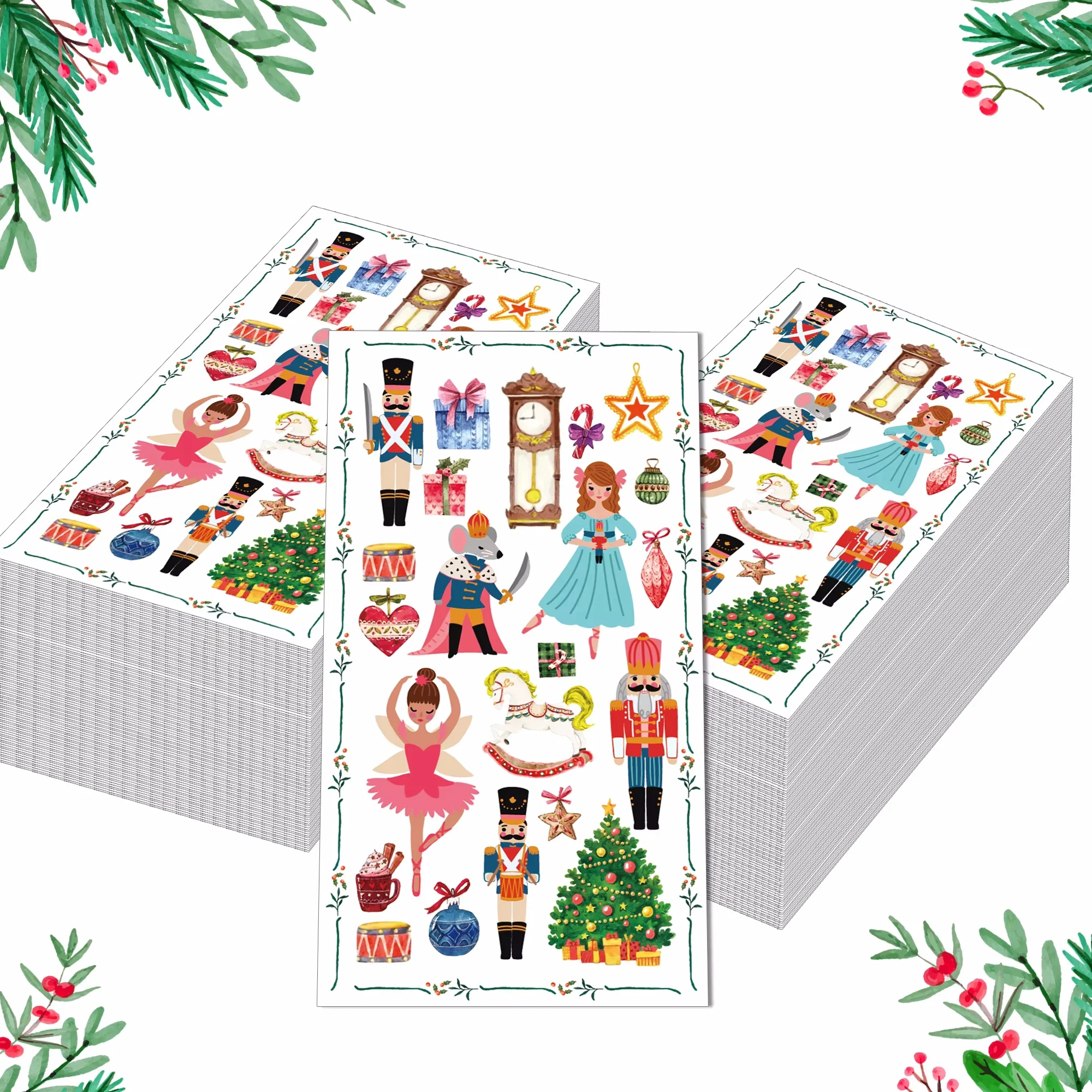 20pcs Nutcracker Ballet Girl Star Christmas Tree Napkins Disposable ...