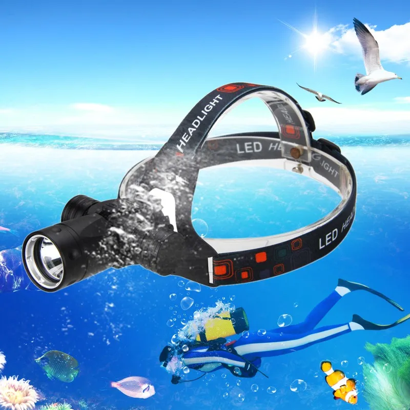 Underwater-100M-Headlamp-1000-Lumen-LED-Diving-Headlight-Torch-Swimming ...