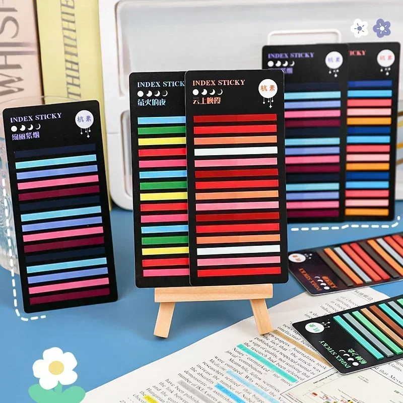 300 Sheets Color Index Tabs Stickers Transparent Accent Sticky Note ...