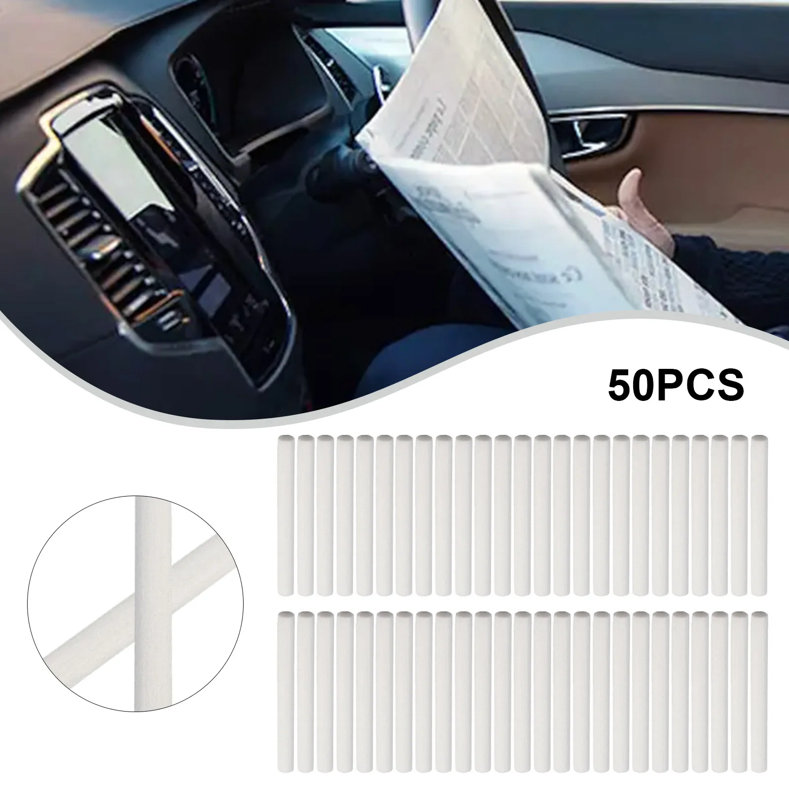 50pcs-Cotton-Sponge-Humidifier-Diffuser-Sticks-For-Car-Air-Freshener ...