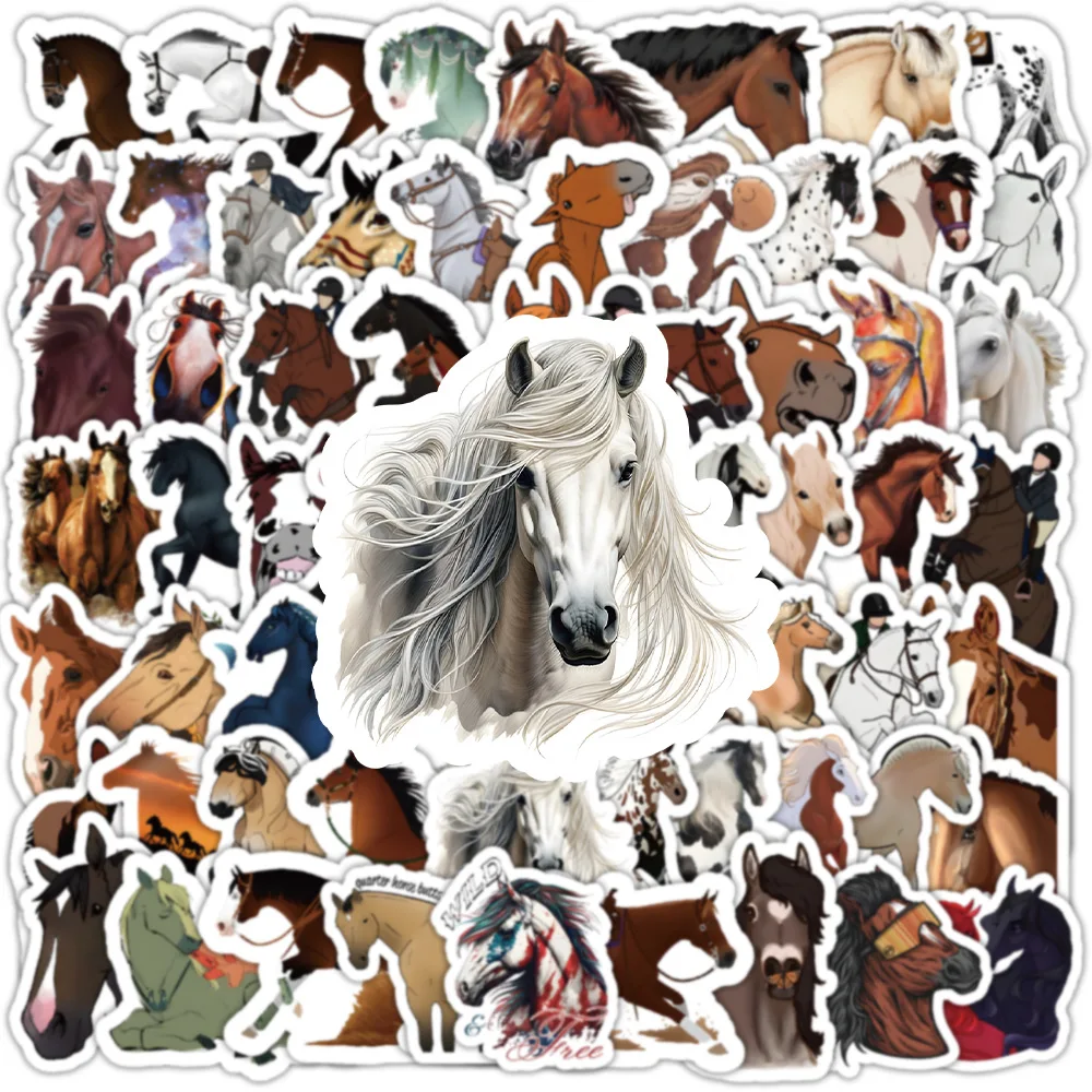 50-100pcs-Horse-Riding-Stickers-Horse-Dressage-Steed-Equestrian ...
