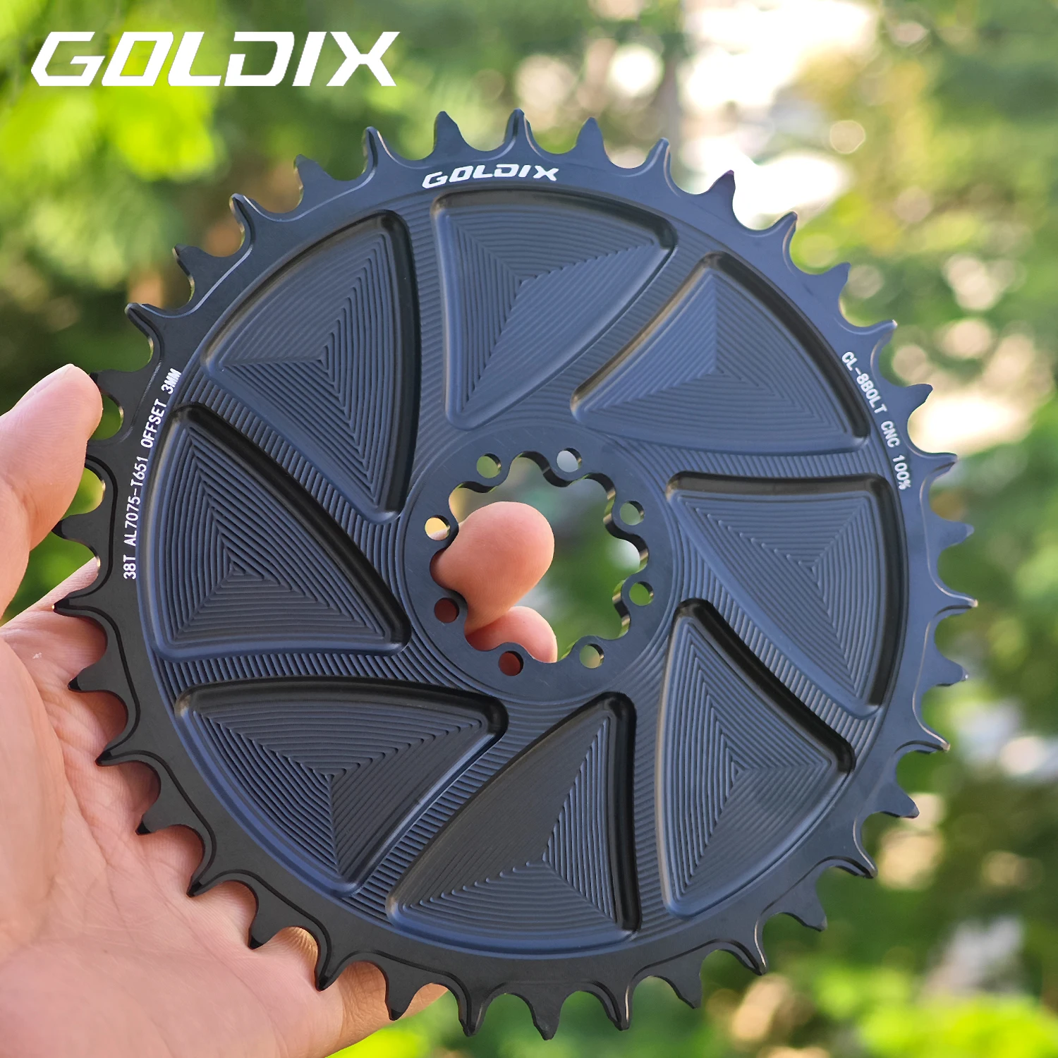 GOLDIX 8-Bolt Bicycle Chainring Wide Narrow Teeth AERO CNC Hollow for ...