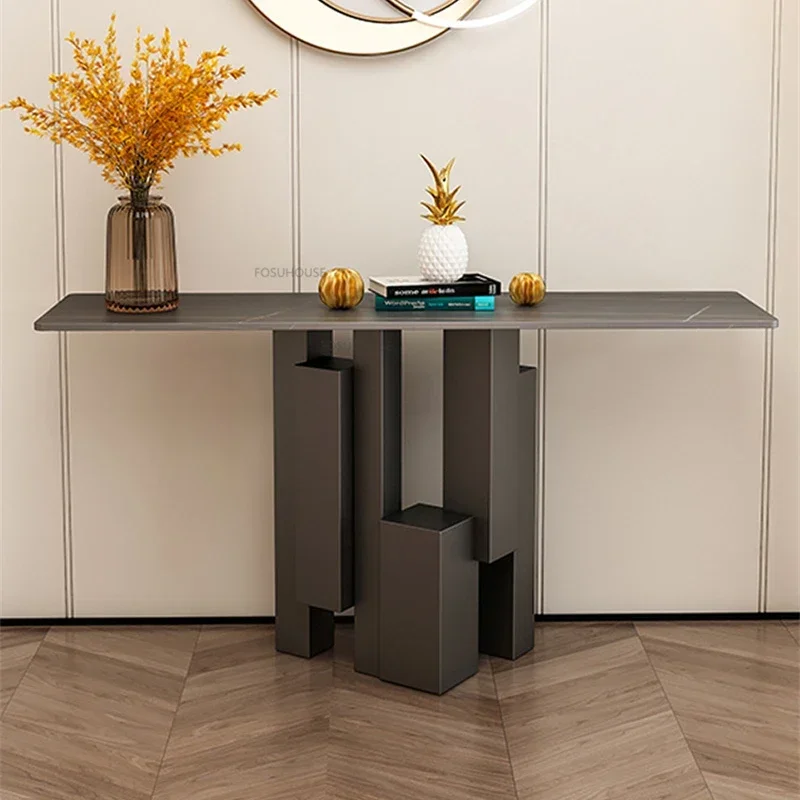 Nordic Wrought Iron Console Table Home Furniture Profound Stand Luxury ...