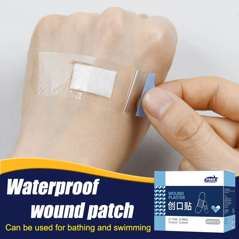 120pcs-PU-Transparent-Waterproof-Band-Aid-Adhesive-Medical-Strips ...