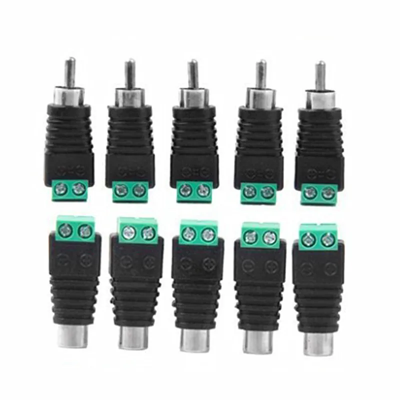 10pcs RCA Terminal Block CAT5 To Camera CCTV Video Balun RCA Female or ...