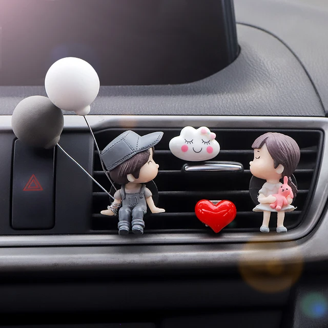 Cute Cartoon Aromatherapy Creative Couple Ornaments Female Car Perfume ...