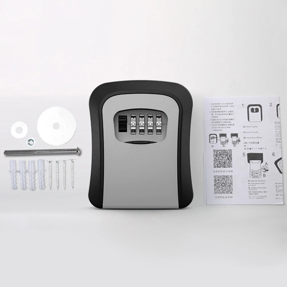 Wall-Mounted-4-Digit-Combination-Code-Secret-Indoor-Outdoor-Storage ...
