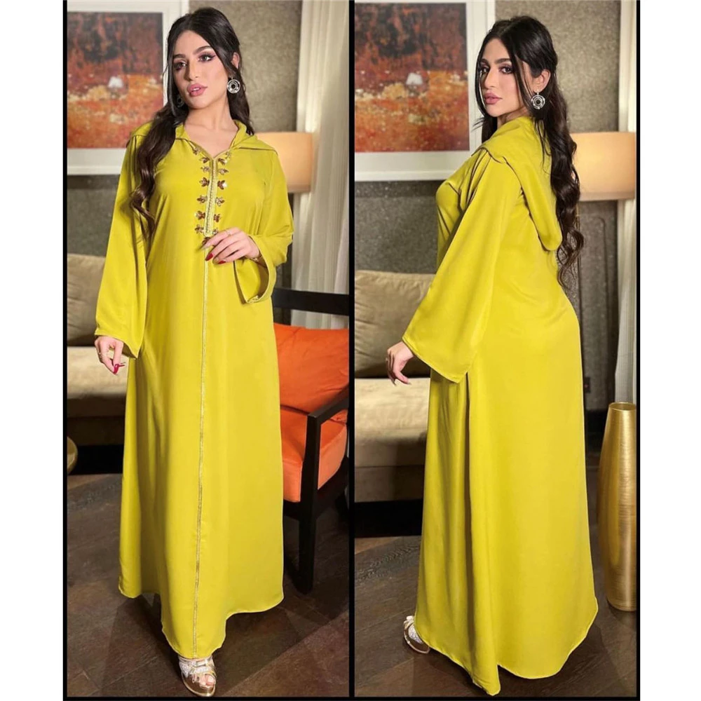Ramadan Eid Mubarak Hooded Hijab Dress Abaya Moroccan Caftan Dubai ...
