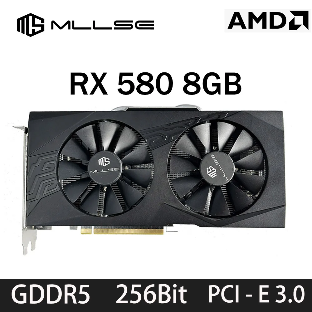 MLLSE-AMD-RX580-8GB-2048SP-Gaming-Graphics-Card-Placa-De-Video-GDDR5 ...