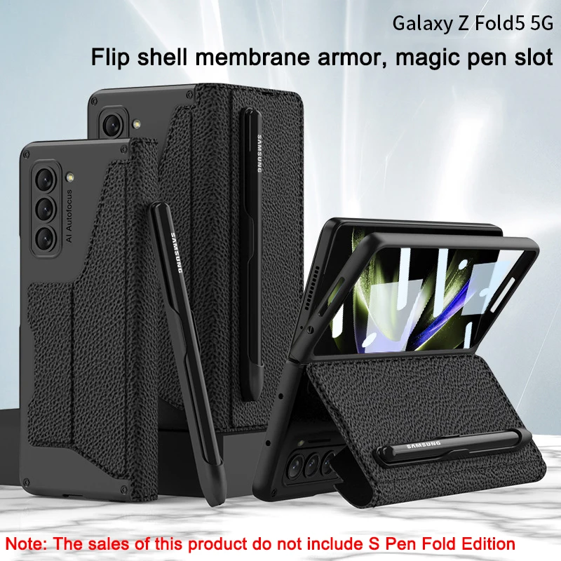 Smehoart-Leather-Cases-For-Samsung-Galaxy-Z-Fold-5-5G-with-S-Pen-Slot ...