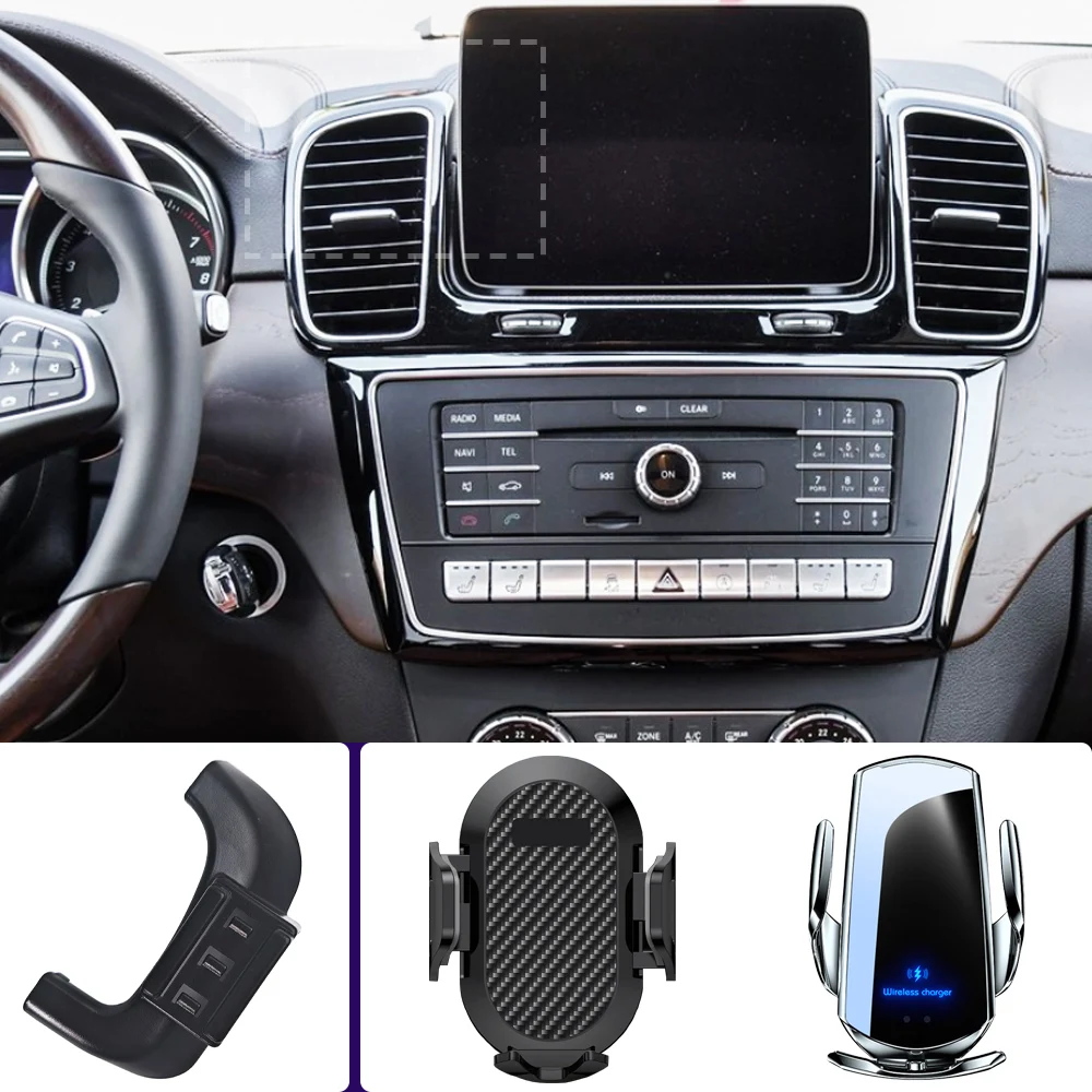 Car-Phone-Holder-For-Mercedes-Benz-GLE-W166-2015-2016-2018-2019-Mobile ...
