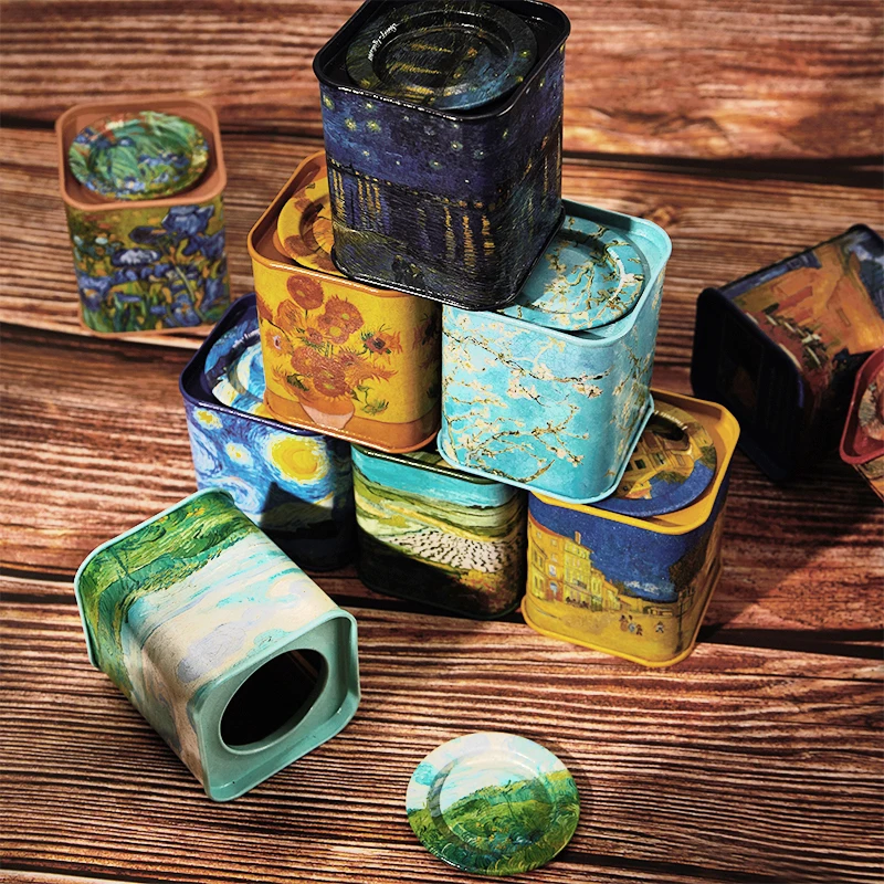 Mini-Retro-Square-Tin-Can-Empty-Cube-Tin-Box-Storage-Container-Kit-For ...