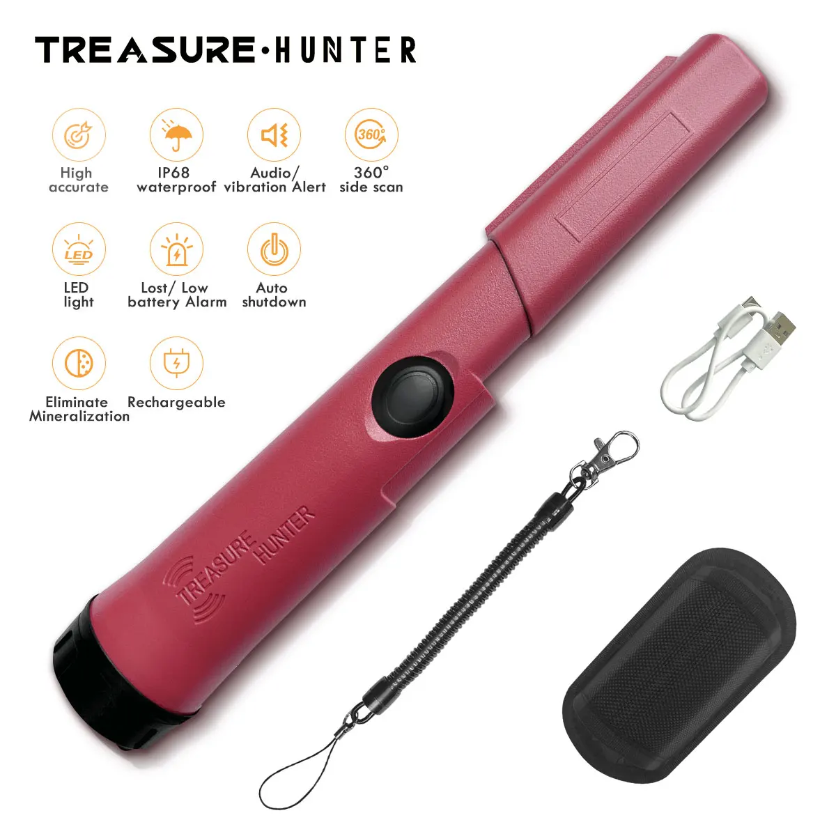 Treasure-Hunter-Handheld-Metal-Detector-Pinponter-Pointer-Probe-Gold ...