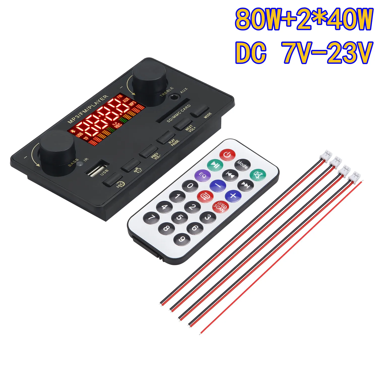 Dc 7-23v Bluetooth Decoder Board Mp3 Player 2x40w Amplifier Call ...