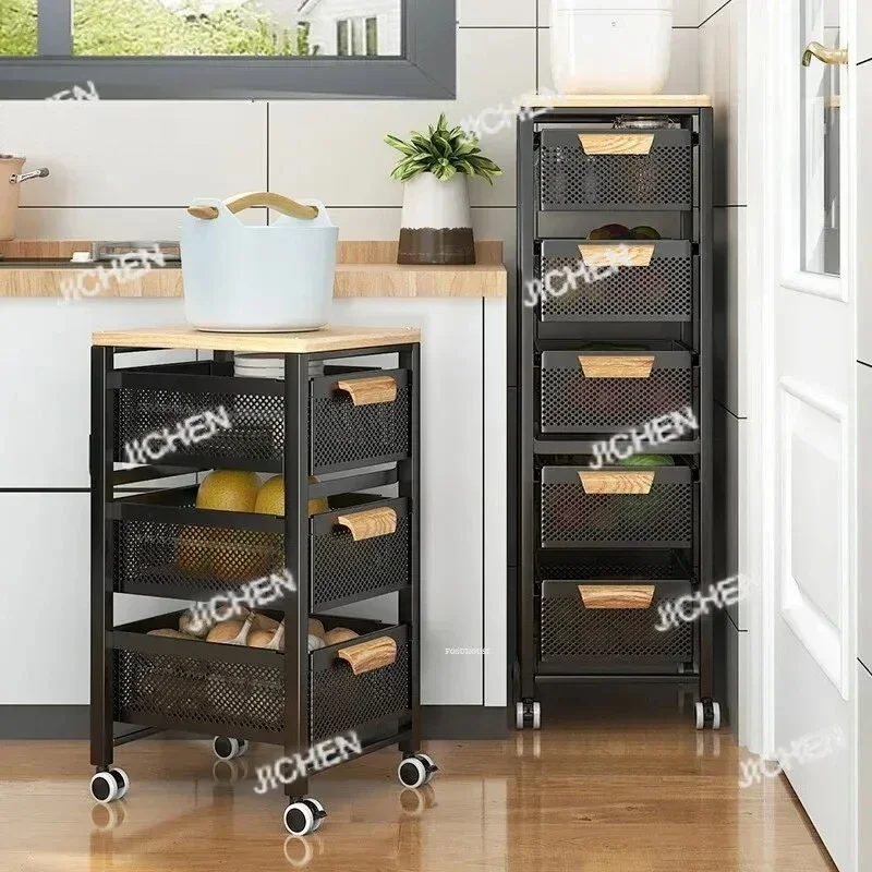 JCT Multifunctional Kitchen Trolleys For Vegetable Fruit Kitchen ...